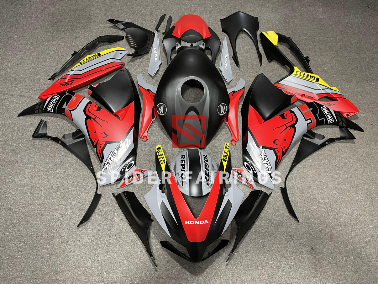 Matte Red Bull-Honda CBR1000RR 2012-2016-SpiderFairings
