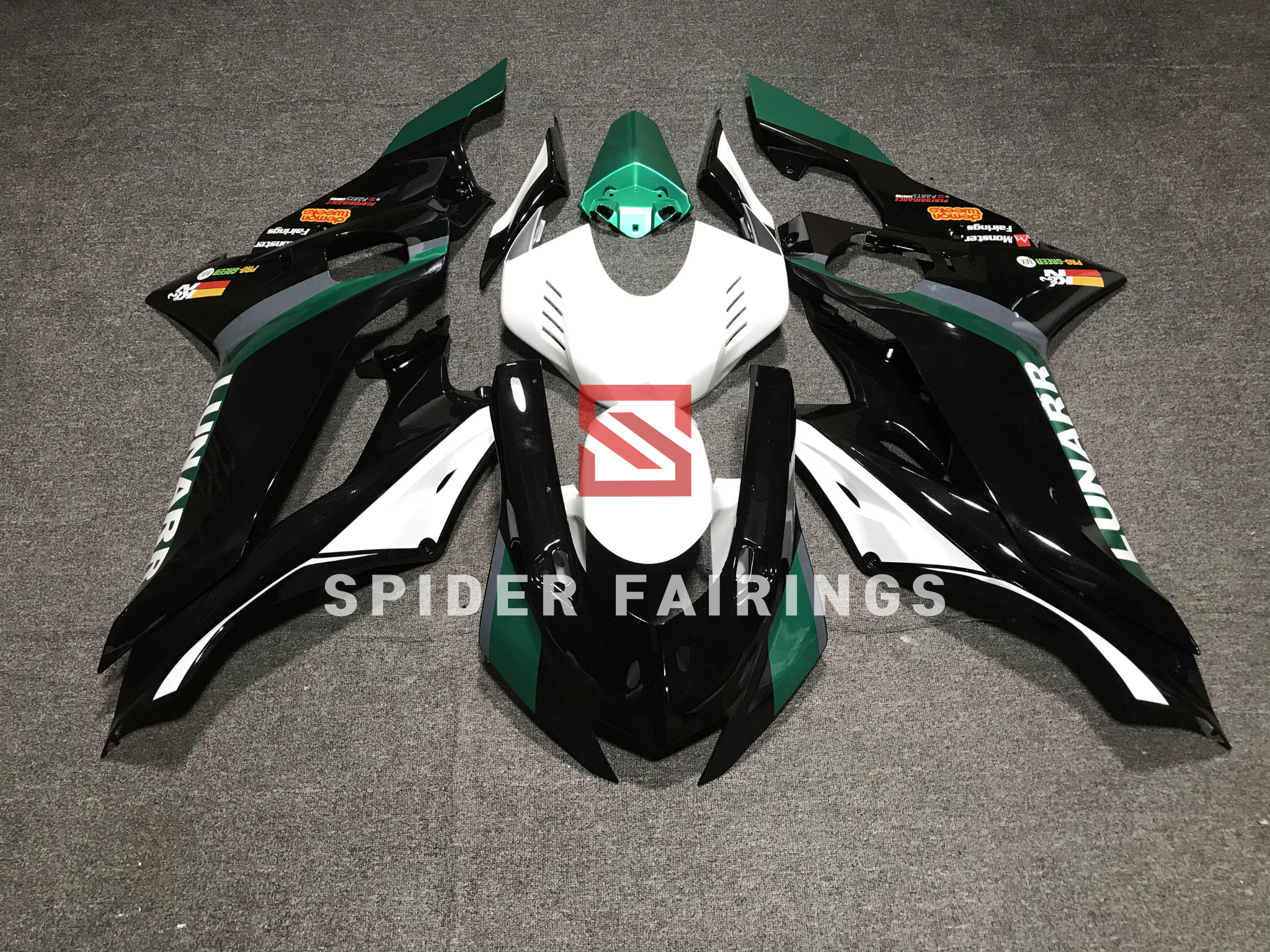 Green,White and Black-Yamaha YZF R6 2017-2022 – SpiderFairings