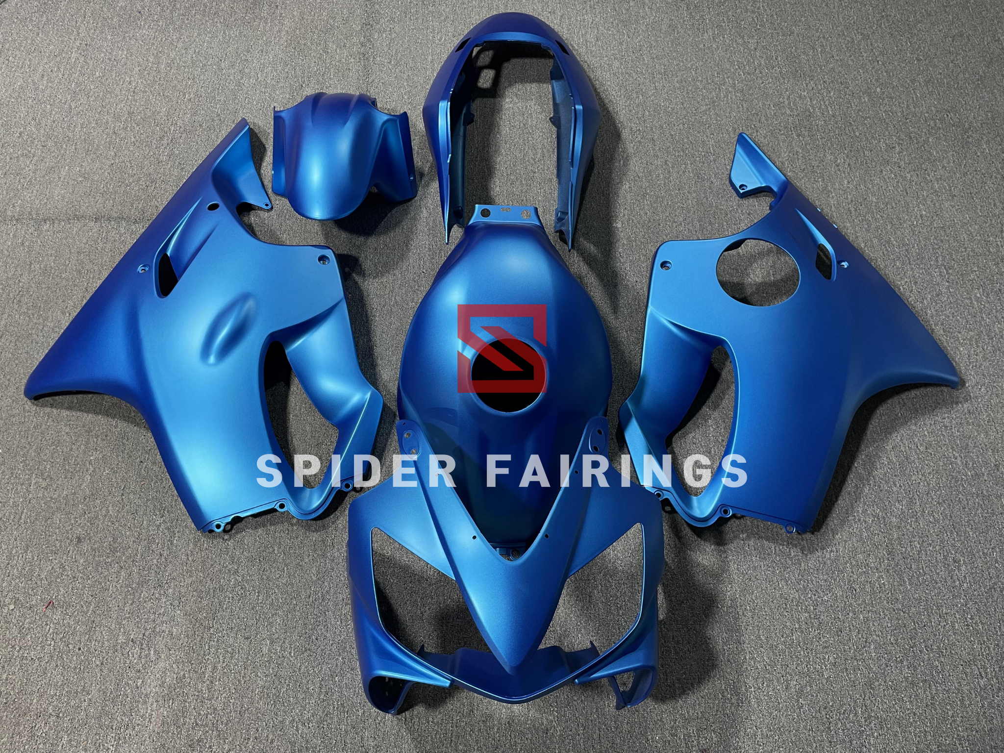 Matte Blue-Honda CBR600F 2004-2007-SpiderFairings