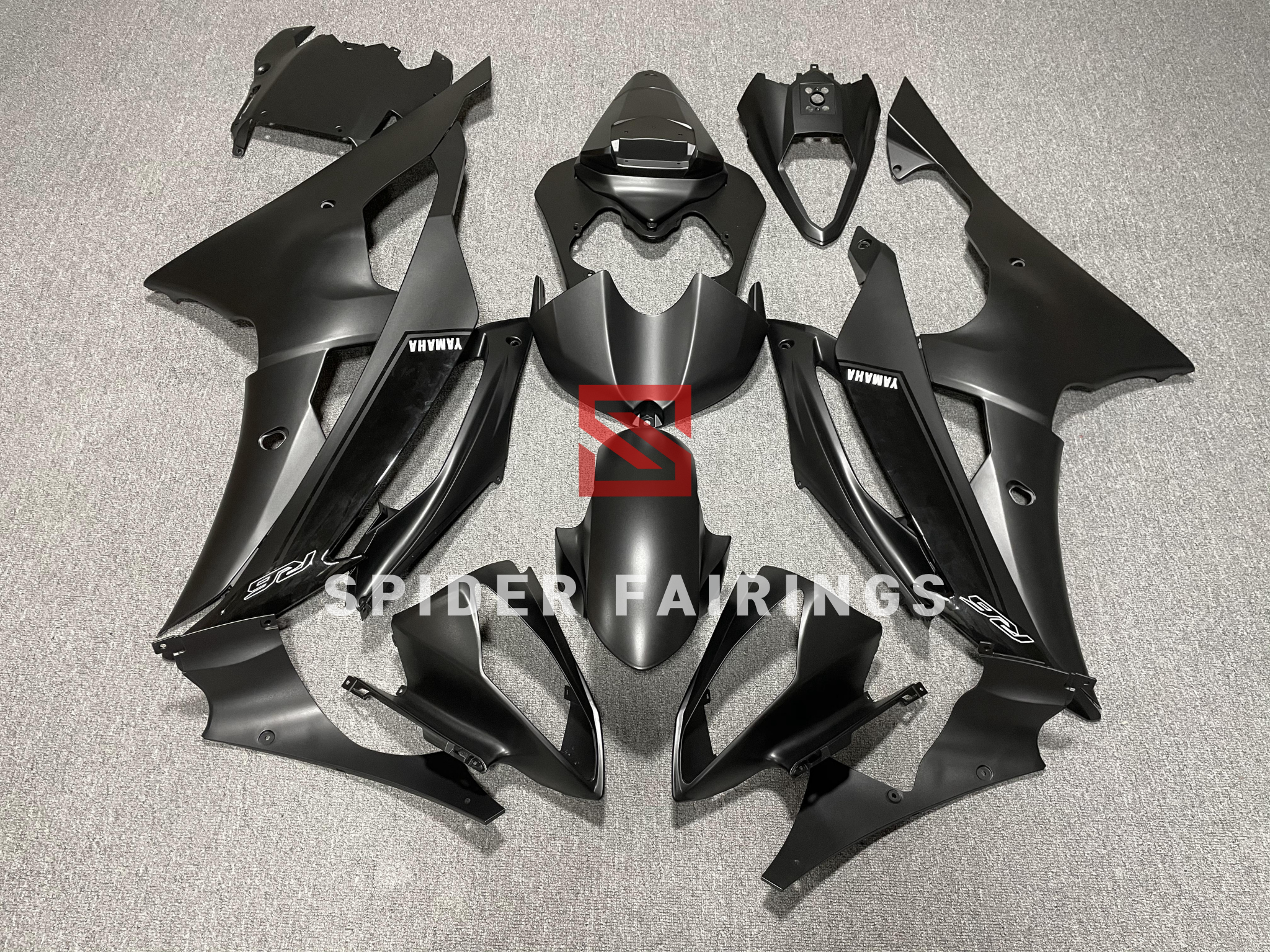 Matte Black-Yamaha YZF R6 2008-2016 – SpiderFairings