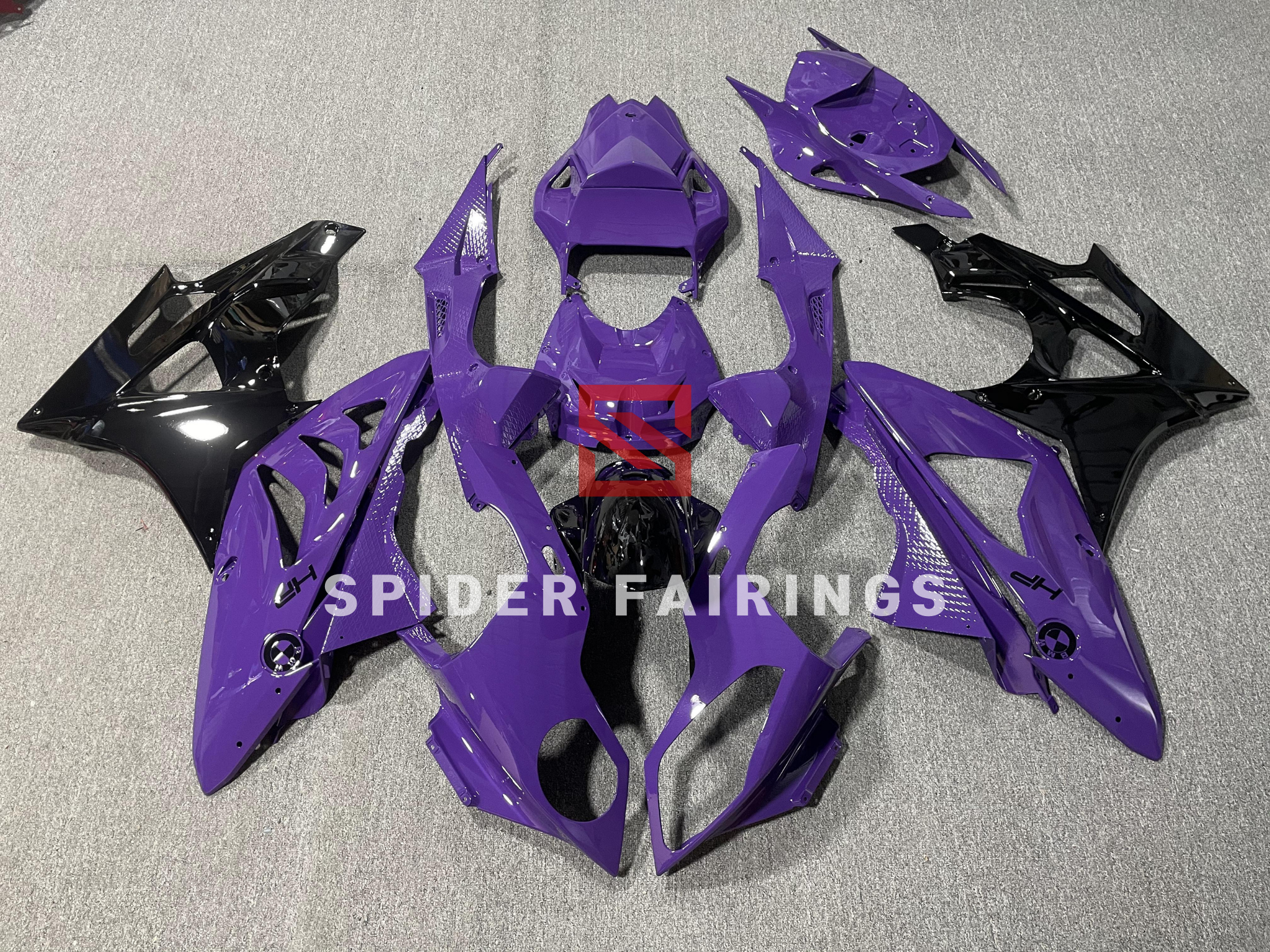 Dark Purple and Black-BMW S1000RR 2009-2014 – SpiderFairings