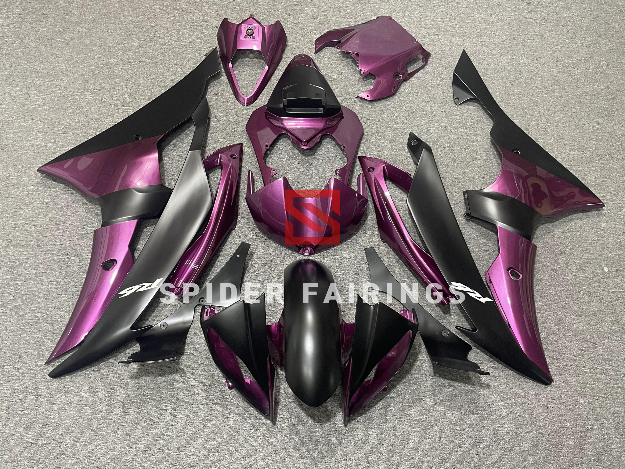 Light Purple and Black-Yamaha YZF R6 2008-2016 – SpiderFairings