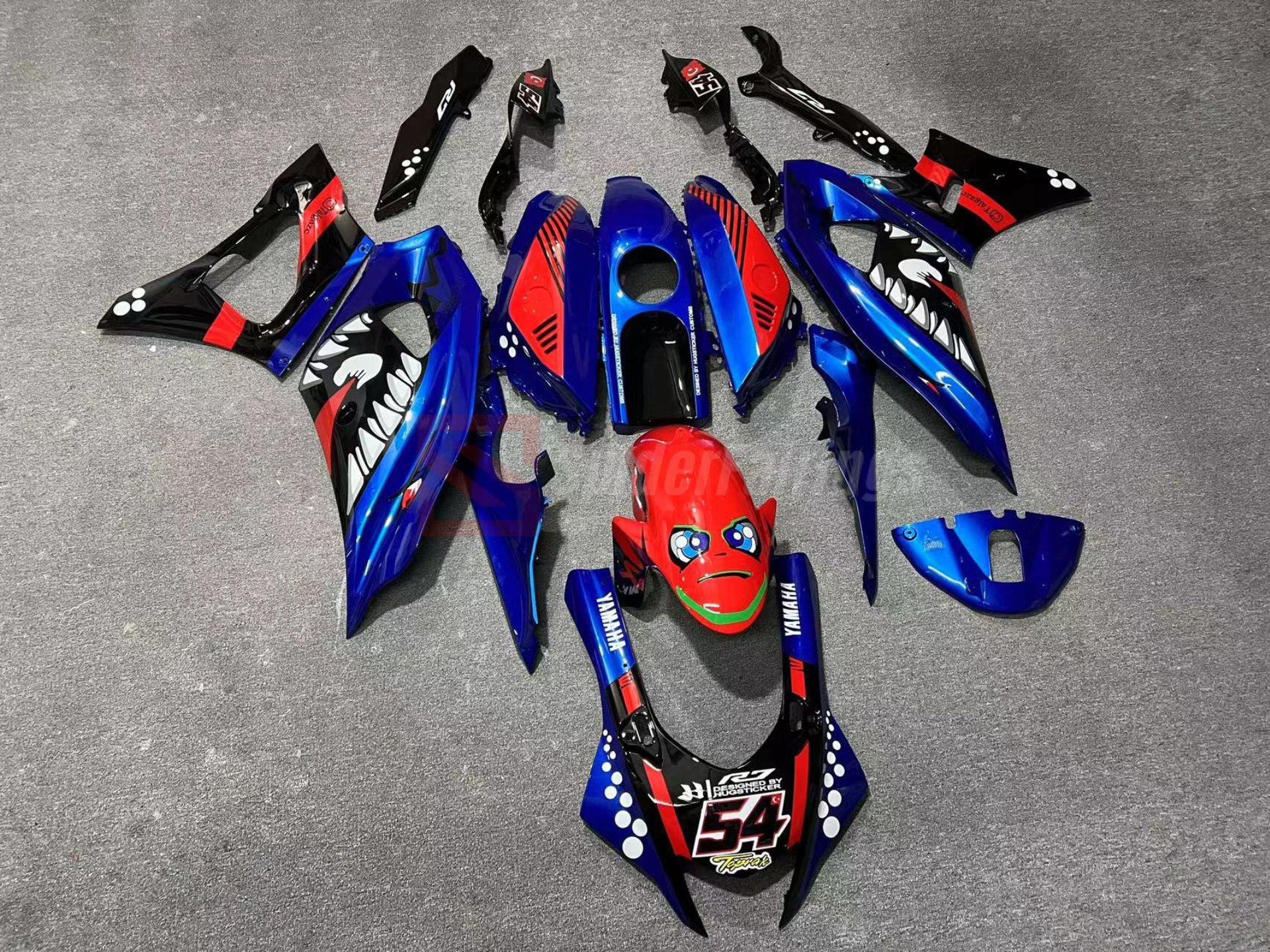 Blue Black Shark-Yamaha R7 2021-2025 – SpiderFairings