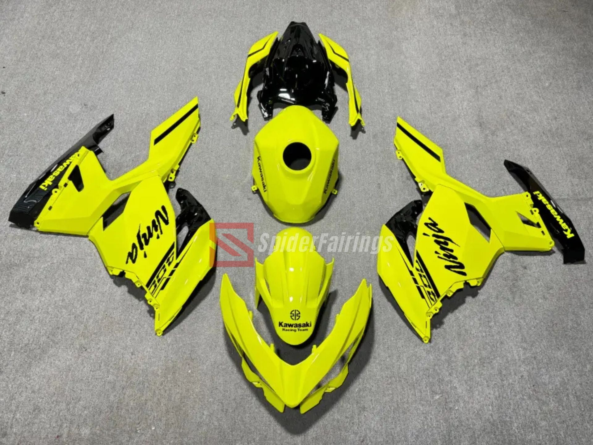 Fluorescent Yellow_Kawasaki Ninja 400 2018-2024 – SpiderFairings