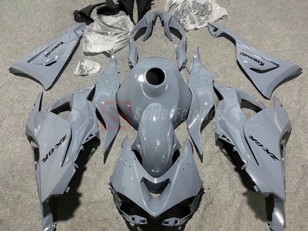 Gloss Grey-Kawasaki ZX6R 2024 – SpiderFairings