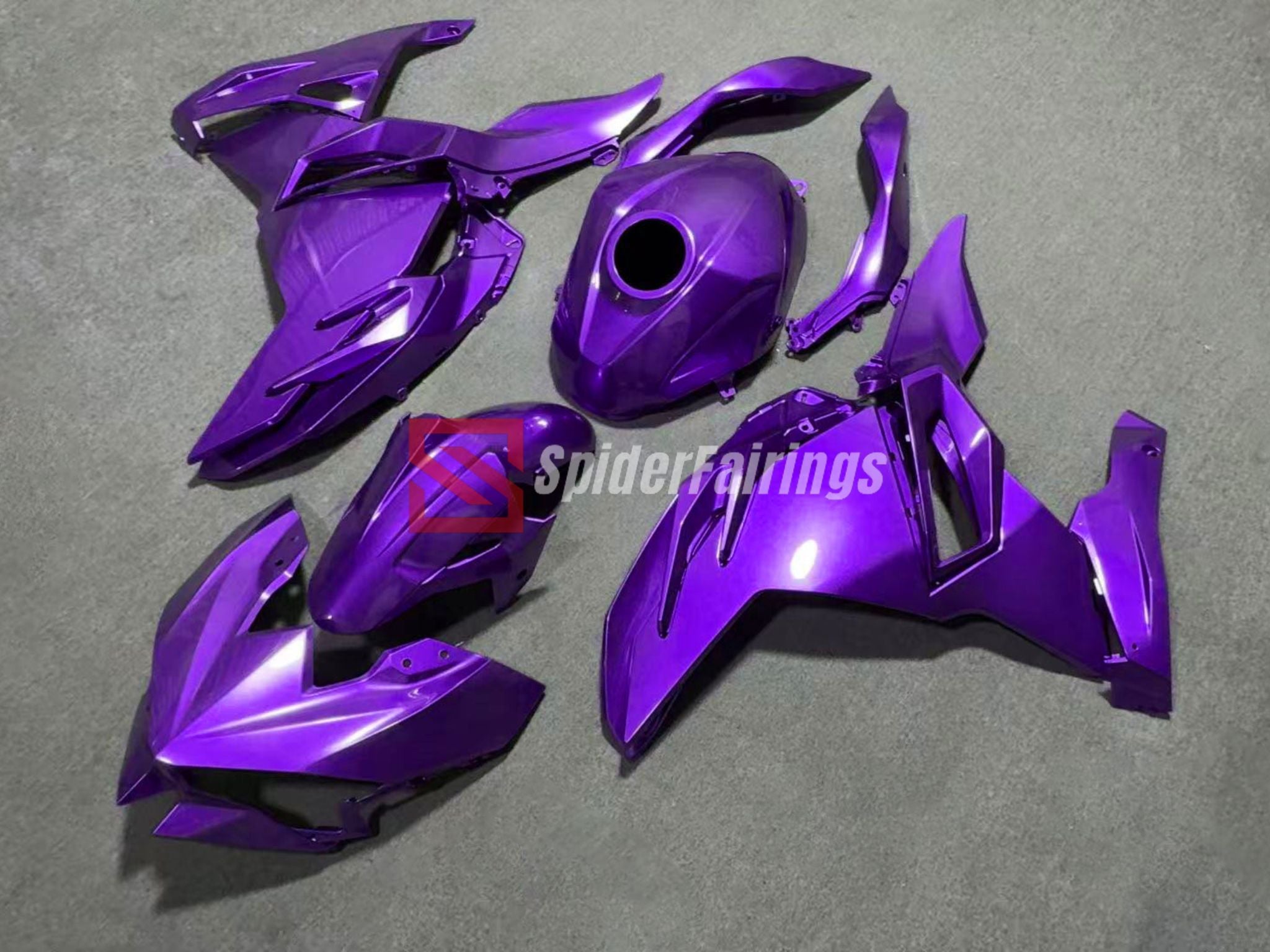 Glossy Purple-Kawasaki Ninja500 2024-2025 – SpiderFairings